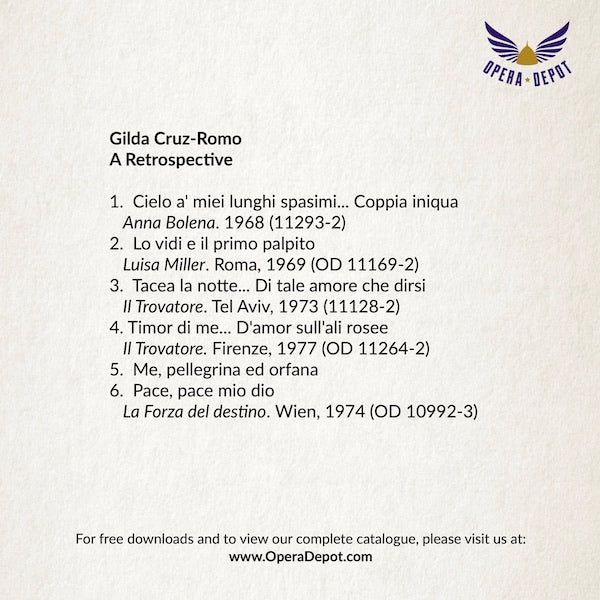 Compilation: Gilda Cruz-Romo - Arias from Anna Bolena, Trovatore, Luis