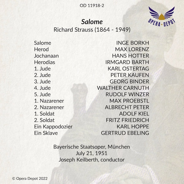 Strauss: Salome - Borkh, Lorenz, Hotter, Barth; Keilberth. München, 19
